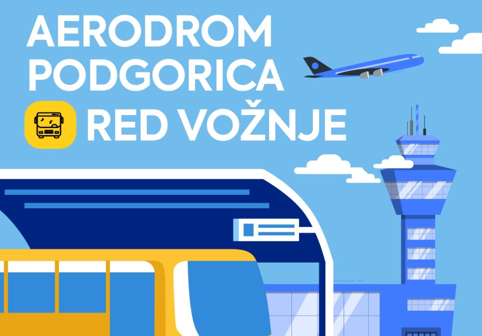 Počeo autobuski prevoz od i ka Aerodromu Podgorica, pogledajte red vožnje