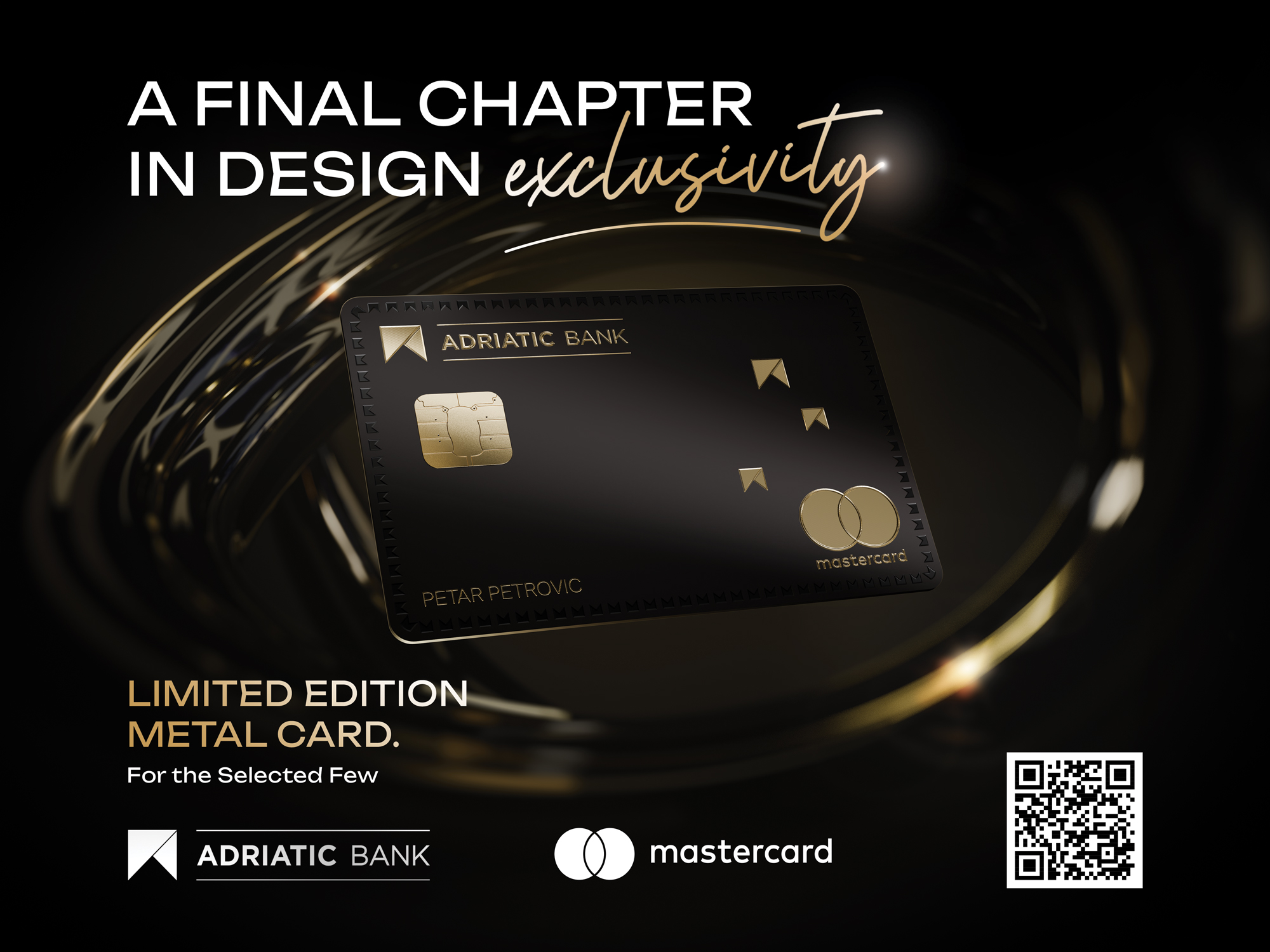 Adriatic Bank predstavlja metalno izdanje Mastercard World Elite platne ...