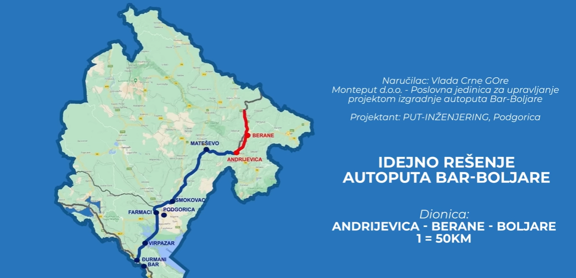 Monteput traži zelenu dozvolu za autoput od Andrijevice do Boljara ...